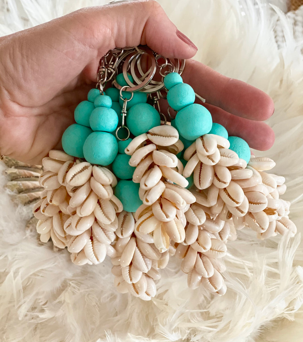 Cowrie Shell Keyring – Paper 'n' Clay